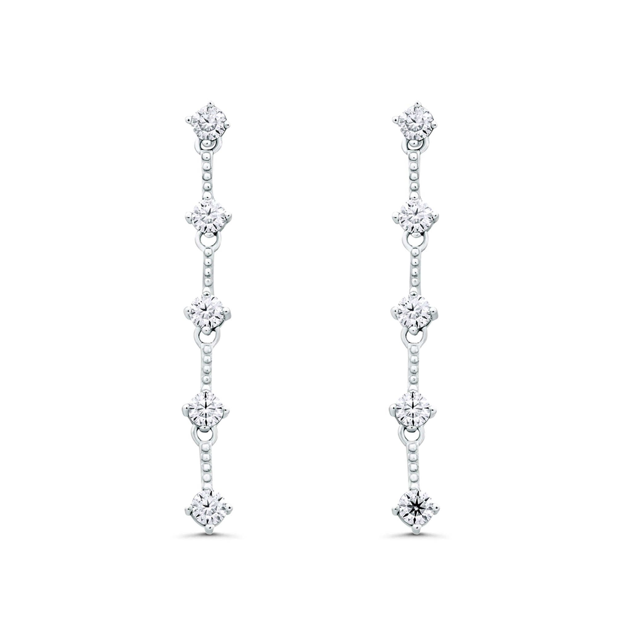 Francis Claire Nyla Moissanite Earrings - Total 0.85 Carat DEF-color ...